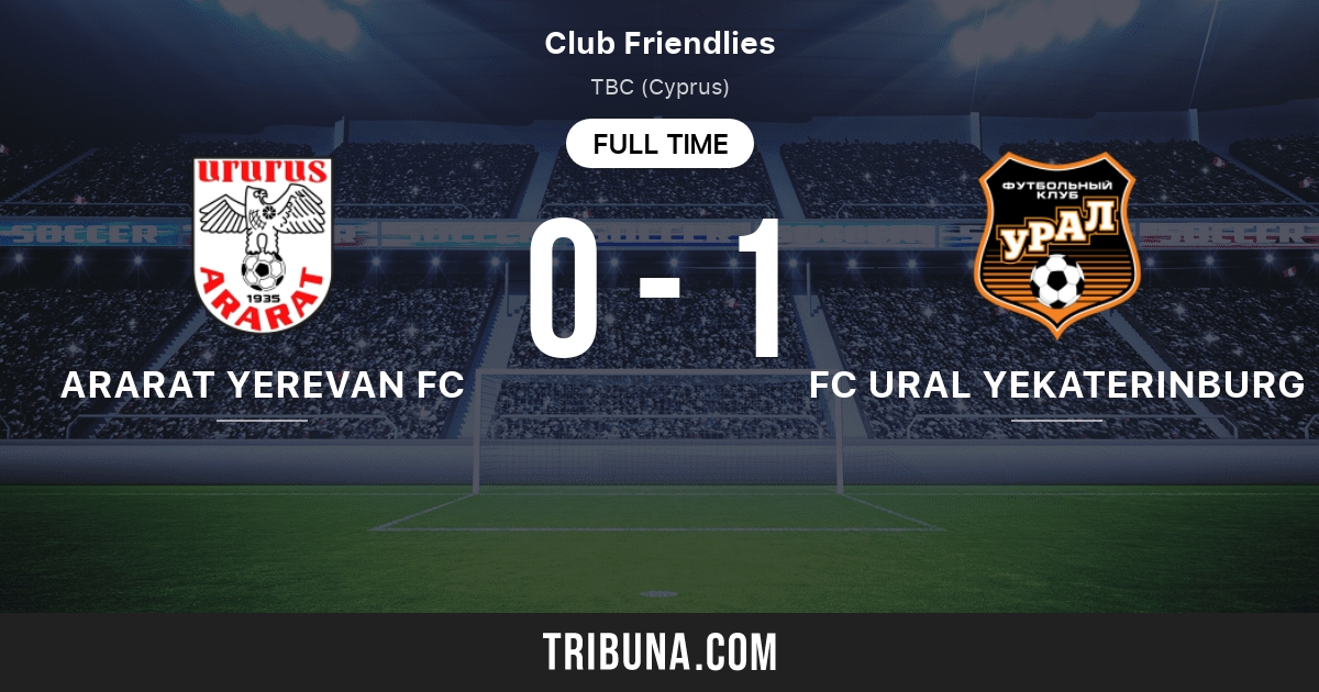 Ararat Yerevan FC vs FC Ural Yekaterinburg: Head to Head statistics match - 2/22/2019. Tribuna.com