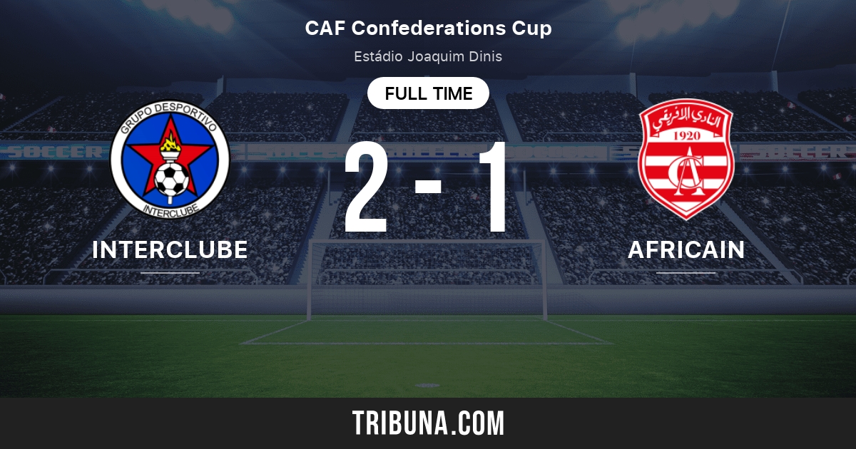 Interclube vs Club Africain: Marcador en vivo, Retransmisión y enfrentamientos directos 8/28 ...