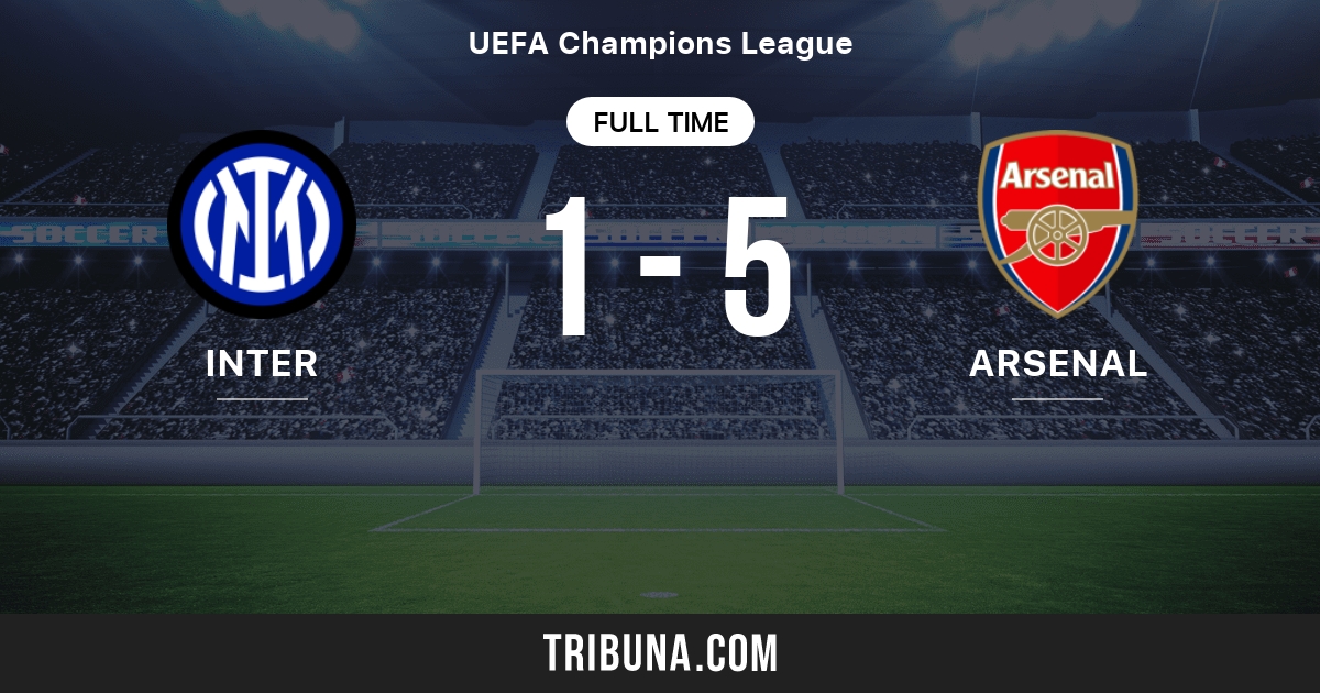 Inter vs Arsenal: Marcador en vivo, Retransmisión y enfrentamientos ...