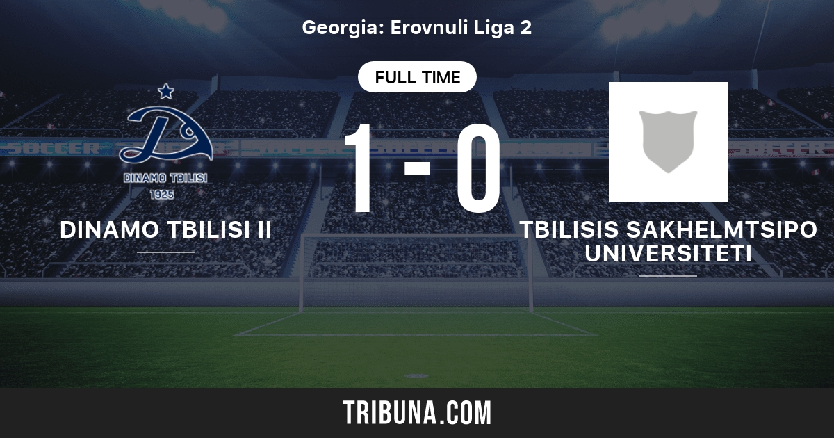 FC Dinamo Tbilisi II vs Tbilisis Sakhelmtsipo Universiteti: Head to ...