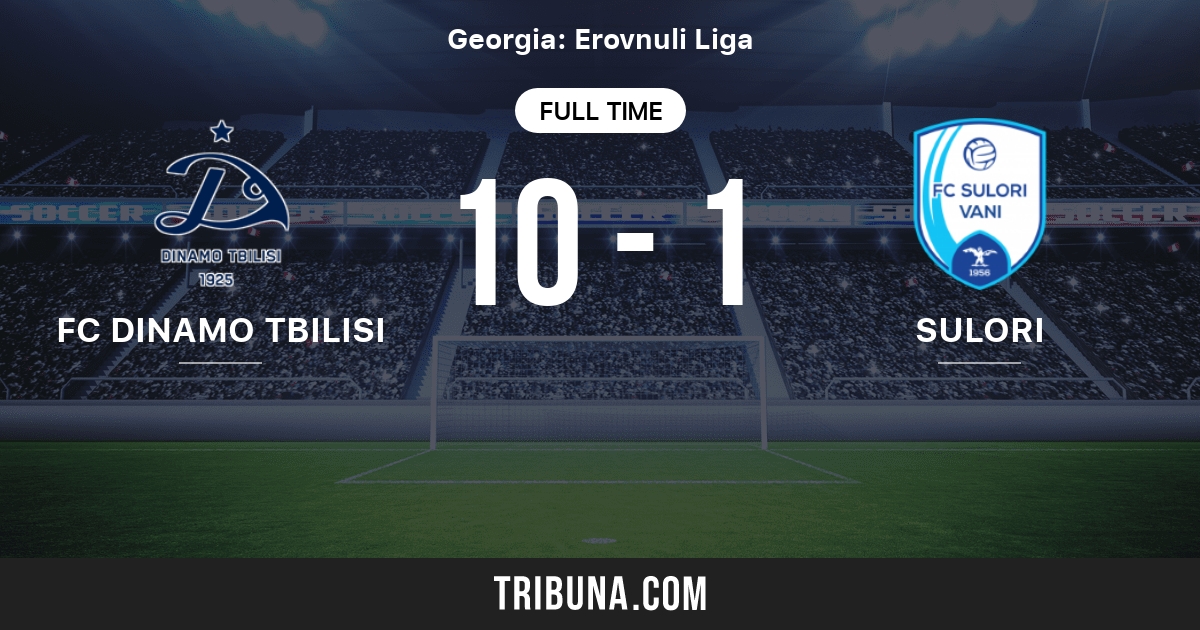 FC Dinamo Tiflis vs Sulori: Marcador en vivo, Retransmisión y ...