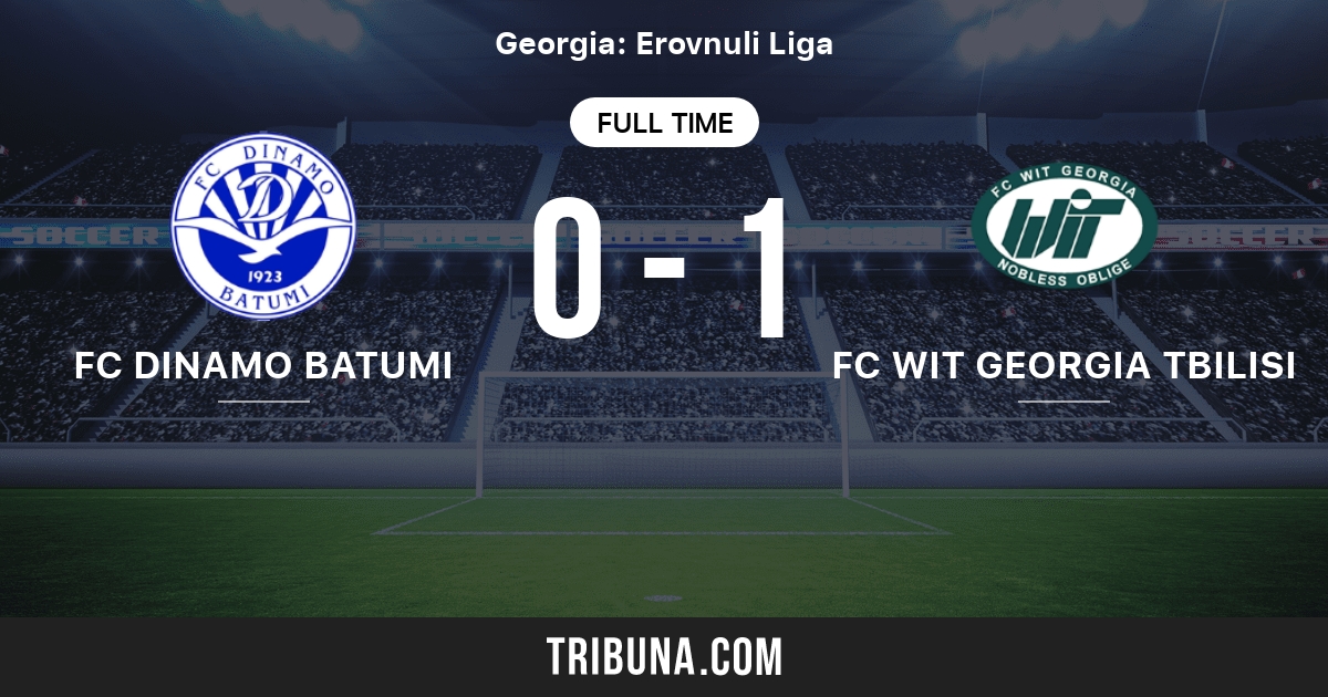 FC Dinamo Batumi vs FC Wit Georgia Tbilisi: Live Score, Stream and H2H results 4/8/2000. Preview ...