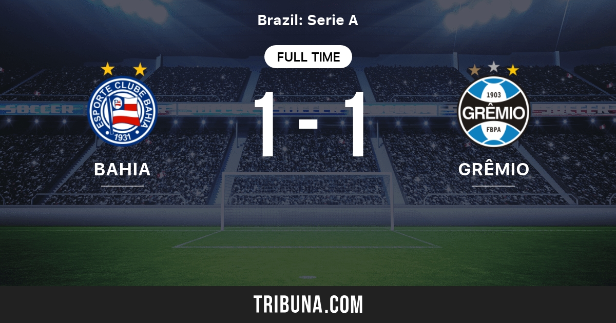 EC Bahia BA vs Gremio FB Porto Alegrense: Live Score, Stream and H2H results 8/9/2000. Preview ...