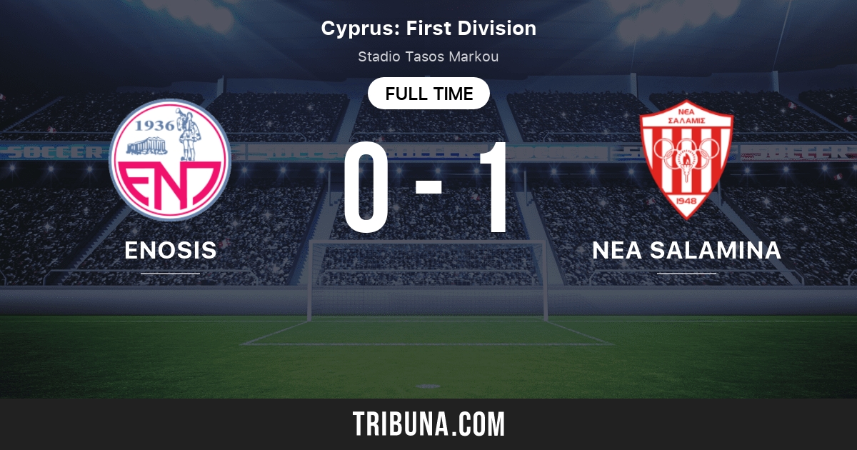 Enosis Neon Paralimni FC vs Nea Salamina Famagusta FC: Marcador en vivo ...