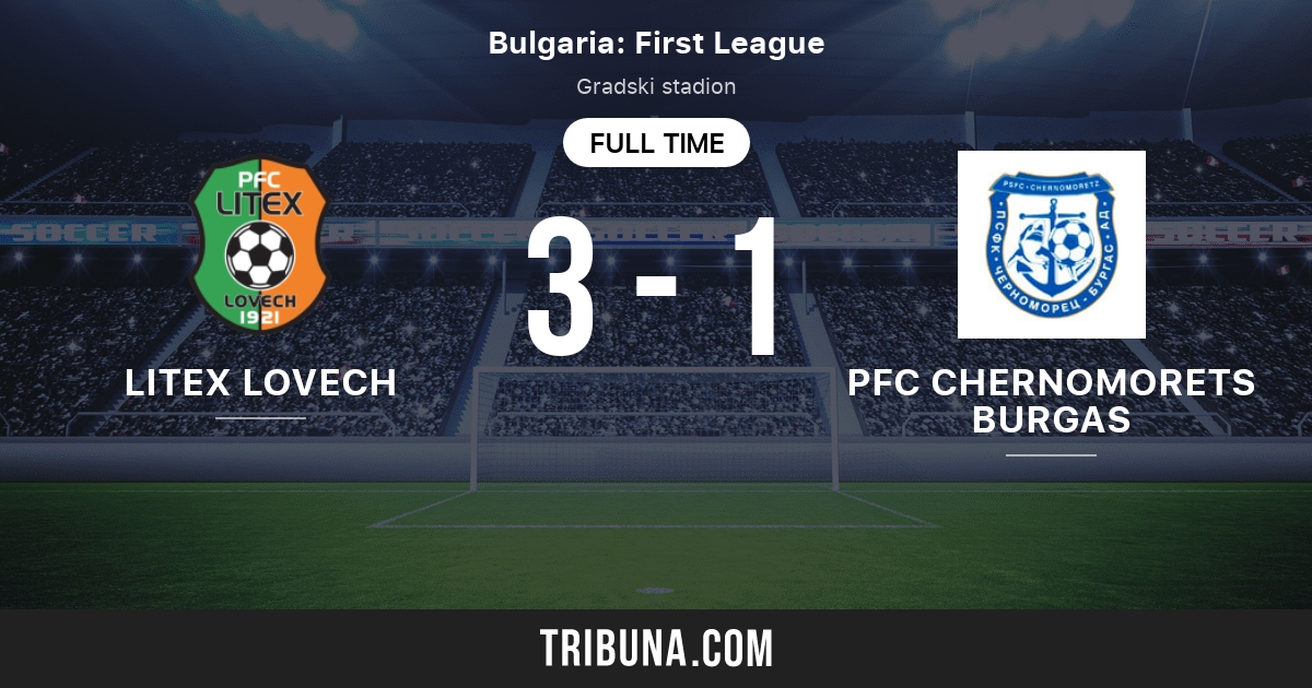 Litex Lovech vs PFC Chernomorets Burgas: Head to Head statistics match ...