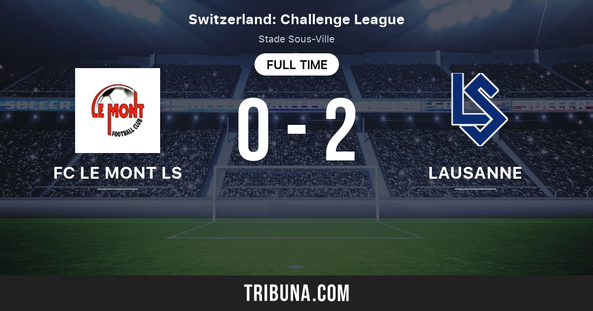 FC Le Mont LS vs FC Lausanne-Sports: estadísticas del enfrentamiento ...