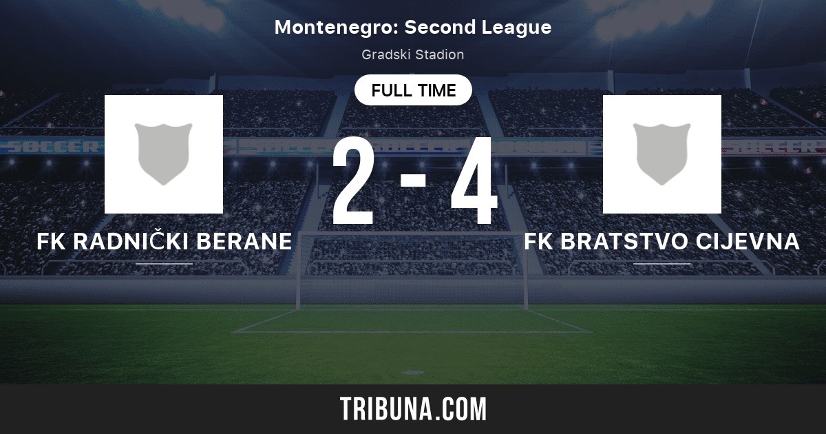 FK Radnički Berane vs FK Bratstvo Cijevna: Live Score, Stream and H2H ...