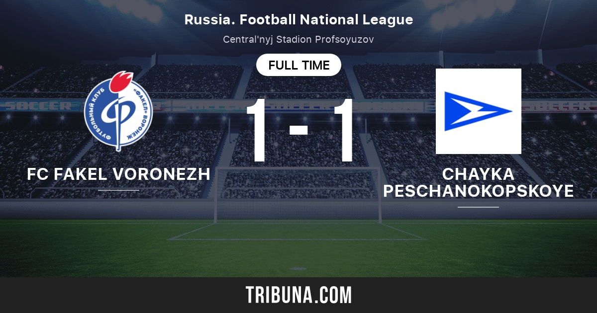 FC Fakel Voronezh vs Chayka Peschanokopskoye: Live Score, Stream and ...