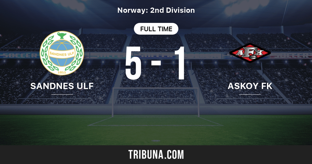 Sandnes Ulf vs Askoy FK: Marcador en vivo, Retransmisión y enfrentamientos directos 8/25/2007 ...