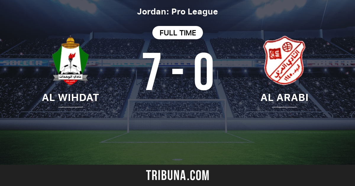 Al Wihdat vs Al Arabi: Marcador en vivo, Retransmisión y ...