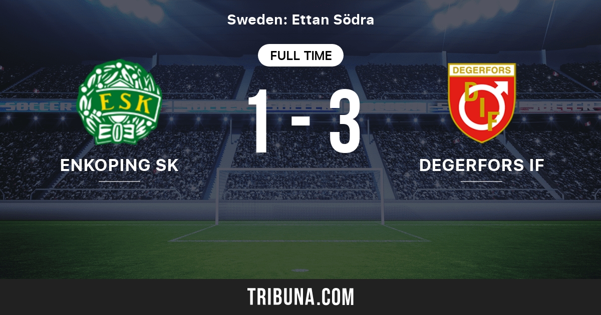 Enkoping SK vs Degerfors IF: Marcador en vivo, Retransmisión y enfrentamientos directos 8/1/2009 ...