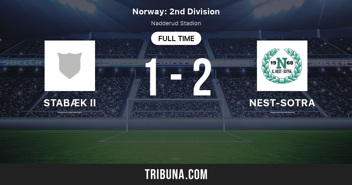 Stabaek Fotball 2 vs Nest-Sotra: Head to Head statistics match - 8/9 ...