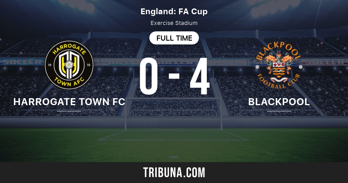 Harrogate Town FC vs Blackpool: Head to Head statistics match - 11/28 ...