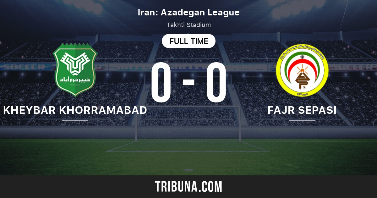 Kheybar Khorramabad vs Fajr Sepasi FC: Standings in Azadegan League - 6 ...