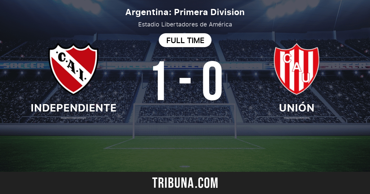 CA Independiente vs Unión de Santa Fe: Marcador en vivo, Retransmisión ...