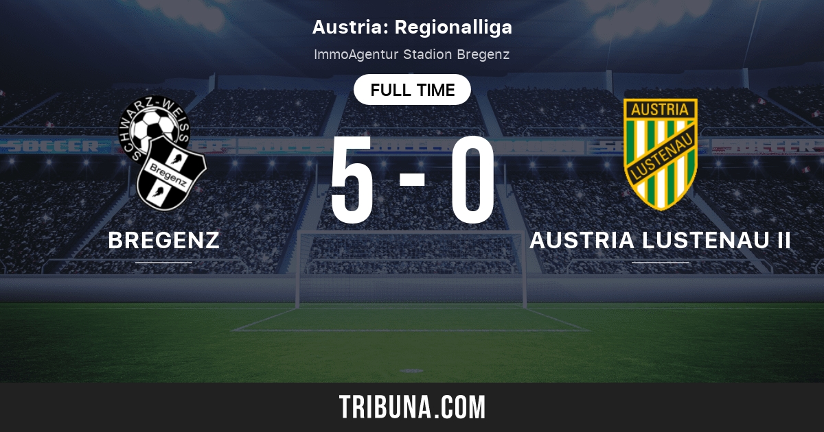 SW Bregenz vs Austria Lustenau II: Standings in Austrian Regionalliga - 5/14/2022