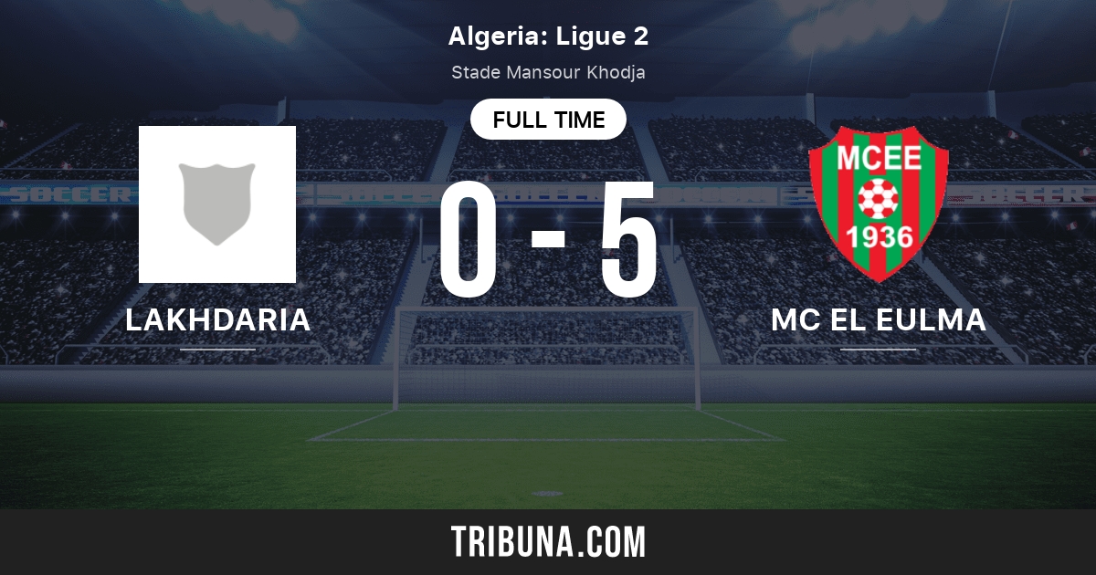 Lakhdaria vs MC El Eulma: Score en direct, Stream et résultats H2H 5/14 ...