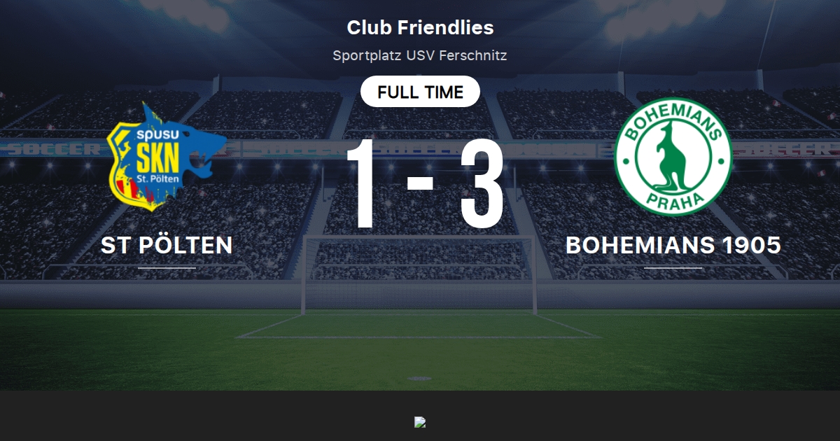 SKN St. Polten vs Bohemians Prague 1905: estadísticas del ...