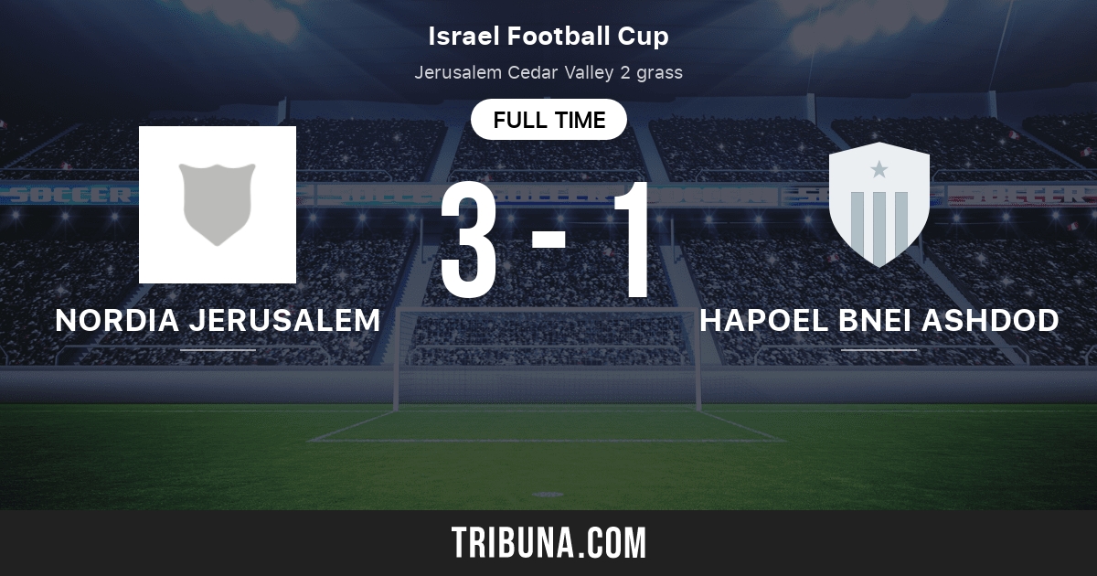 Nordia Jerusalem vs Hapoel Bnei Ashdod: Live Score, Stream and H2H results 8/30/2022. Preview ...