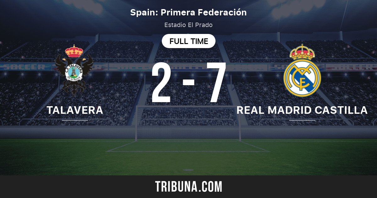CF Talavera de La Reina vs Real Madrid Castilla: Score en direct ...