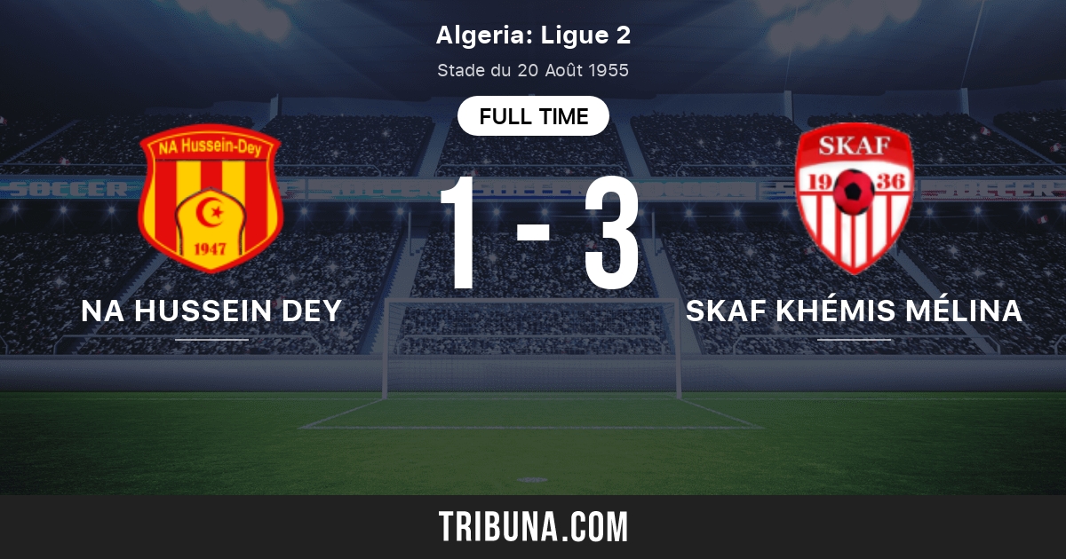 NA Hussein Dey vs SKAF Khémis Mélina: Head to Head statistics match - 1 ... NA Hussein Dey vs SKAF Khémis Mélina: Head to Head statistics match - 1 ...