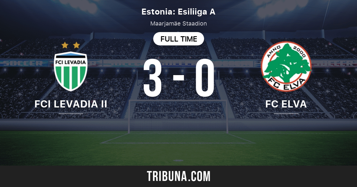 FCI Levadia Tallinn vs FC Elva: Marcador en vivo, Retransmisión y ...
