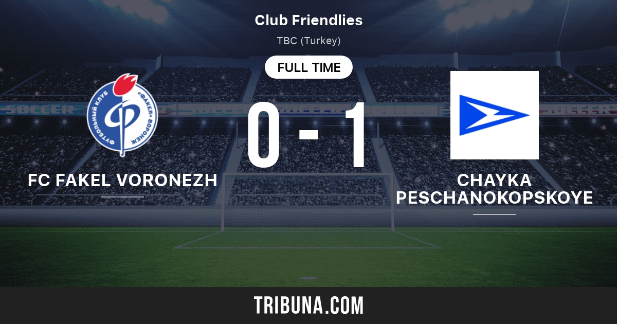 FC Fakel Voronezh vs Chayka Peschanokopskoye: Live Score, Stream and ...