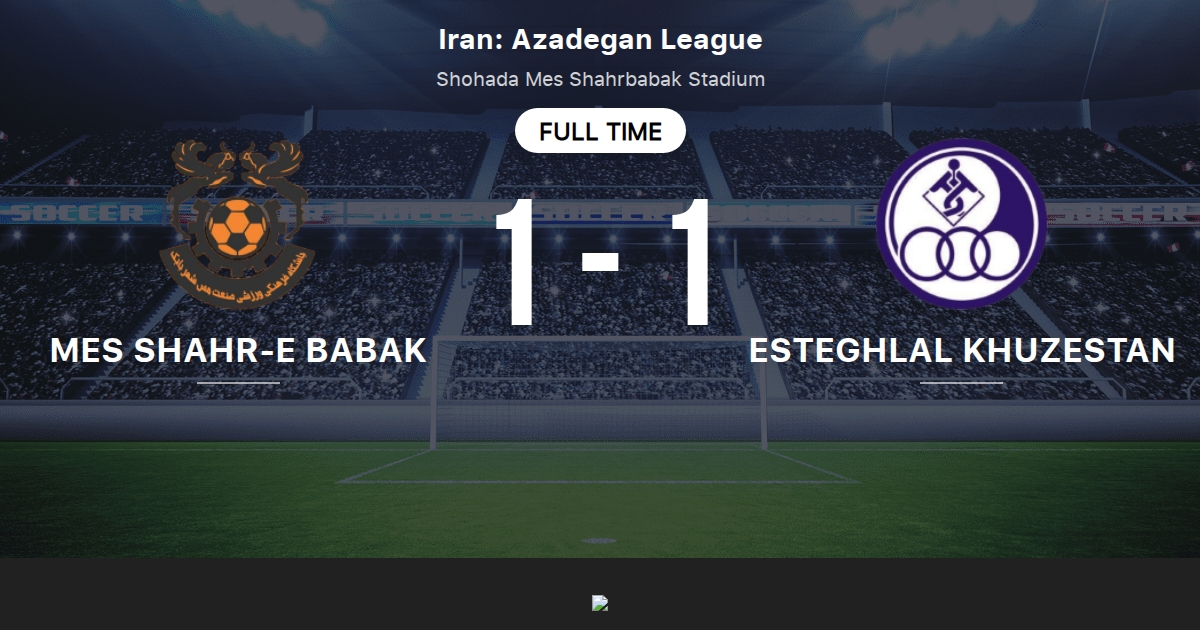 Mes Shahr-e Babak vs Esteghlal Khuzestan FC: Head-to-Head-Statistiken ...