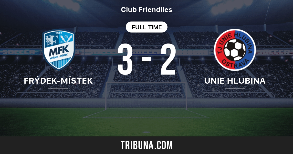 Fotbal Frydek Mistek vs TJ Unie Hlubina: Standings in Club Friendlies ...
