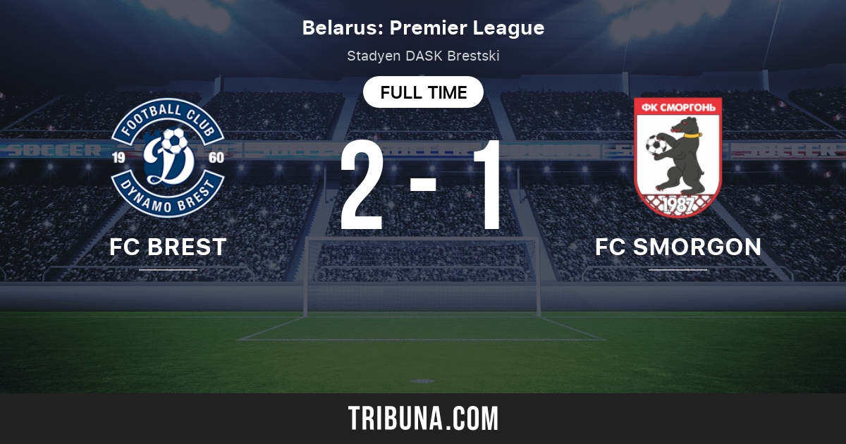 Dinamo Brest vs FC Smorgon: Match des statistiques face à face - 7/1 ...