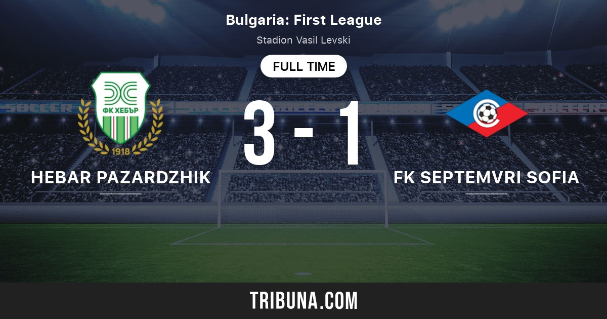 Hebar Pazardzhik vs FK Septemvri Sofia: Live Score, Stream and H2H results 5/26/2023. Preview ...