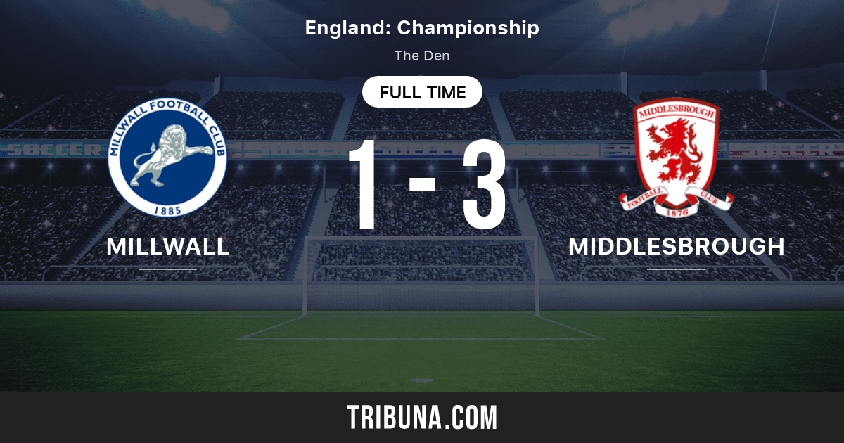 Millwall vs Middlesbrough: Live Score, Stream and H2H results 1/13/2024 ...