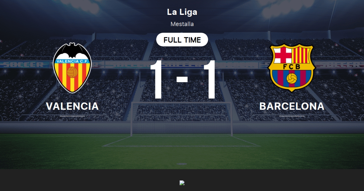 Valencia vs Barcelona: Marcador en vivo, Retransmisión y ...