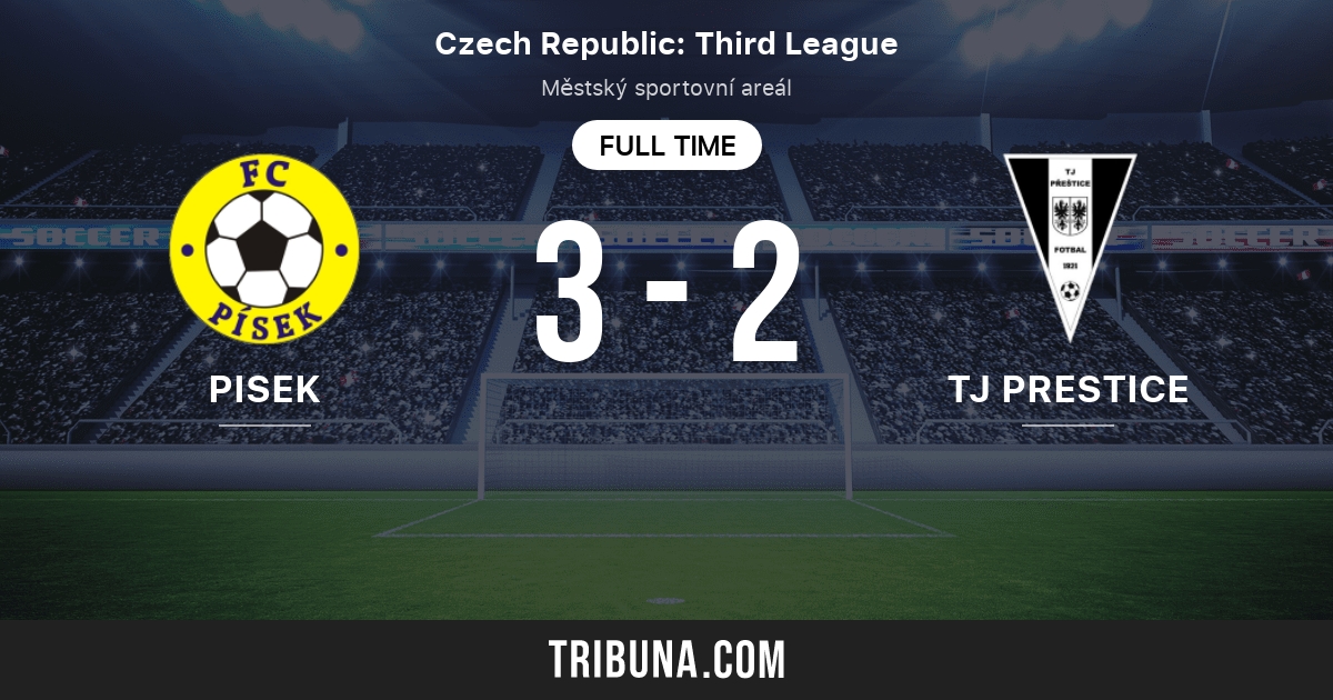 FC Pisek vs TJ Prestice: Marcador en vivo, Retransmisión y enfrentamientos directos 8/12/2023 ...