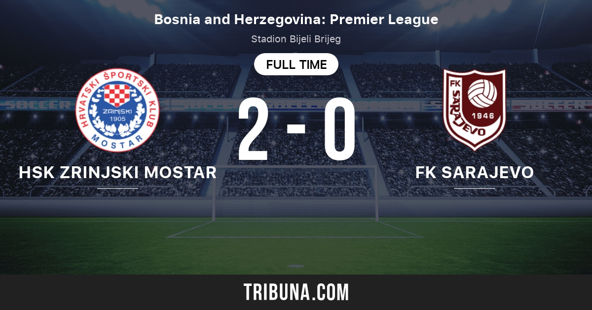Hsk Zrinjski Mostar vs FK Sarajevo: Live Score, Stream and H2H results 12/18/2023. Preview match ...