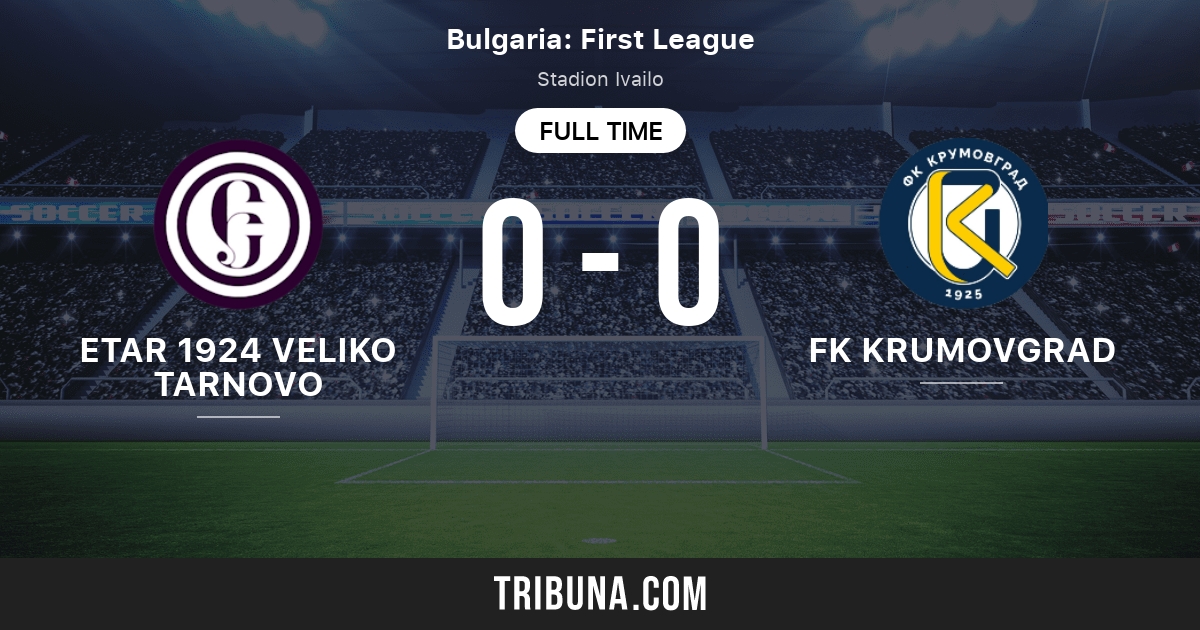 Etar 1924 Veliko Tarnovo vs FK Krumovgrad: Live Score, Stream and H2H ...