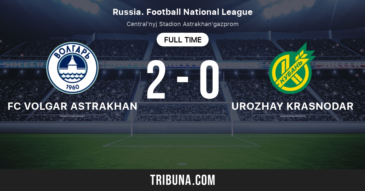 FC Volgar Astrakhan vs Urozhay Krasnodar: Live Score, Stream and H2H ...
