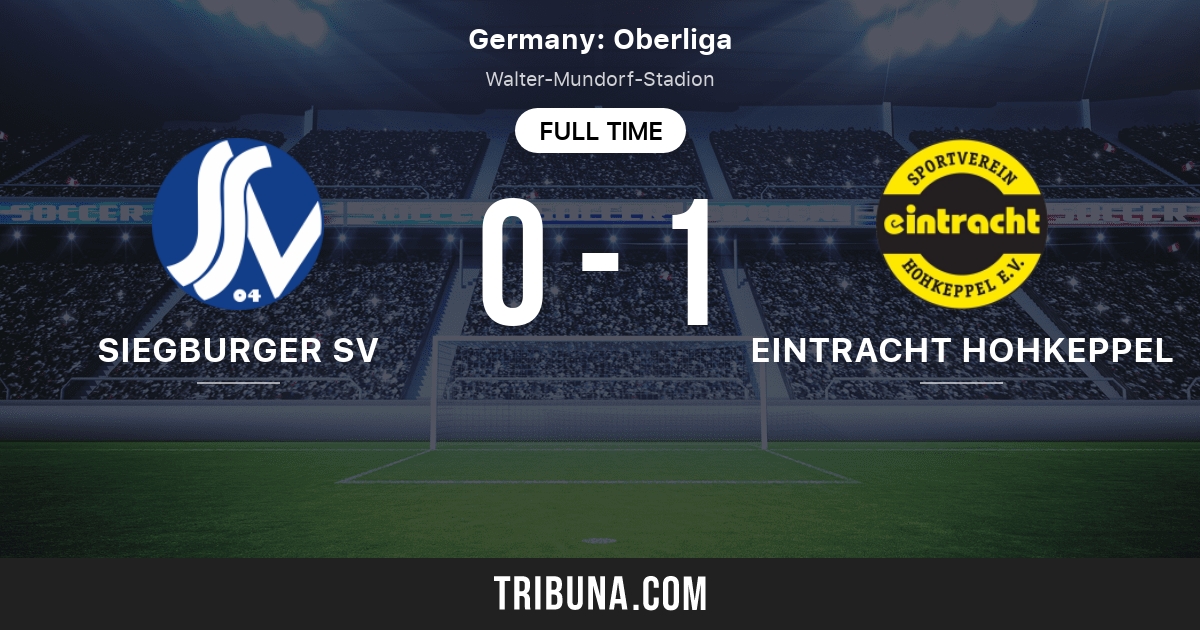 Siegburger SV 04 vs Eintracht Hohkeppel: estadísticas del enfrentamiento directo - 4/21/2024 ...