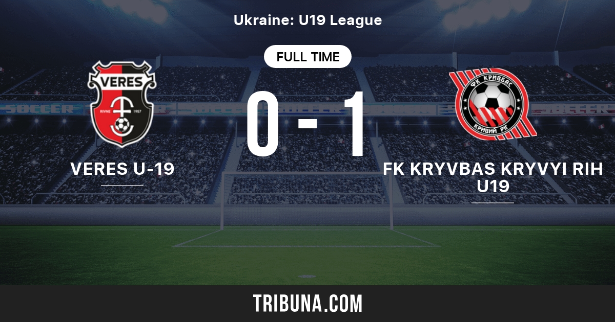 NK Veres Rivne Under 19 vs Kryvbas KR U19: Clasificaciones en Sub-19 ...