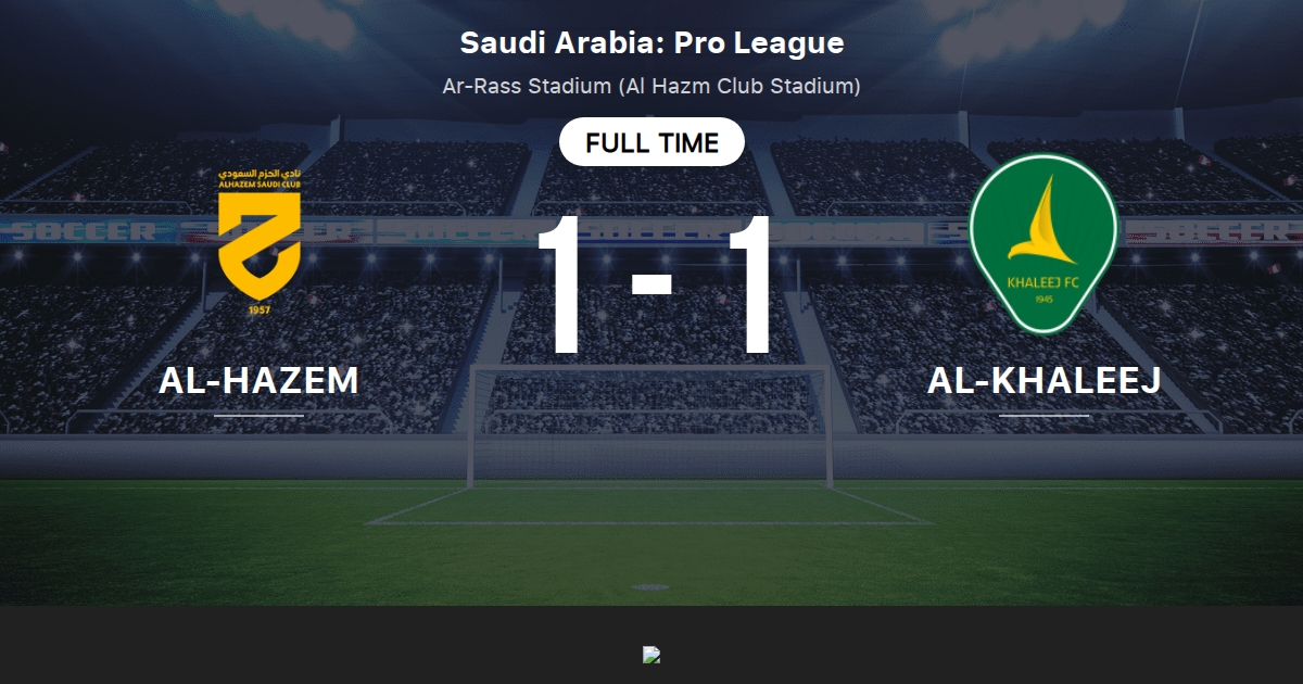 Al Hazm vs AL Khaleej Saihat FC: Live Score, Stream and H2H results 2 ...
