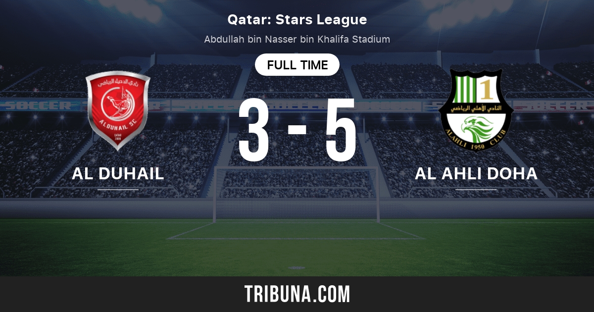 Al Duhail vs Al Ahli Doha: Marcador en vivo, Retransmisión y ...