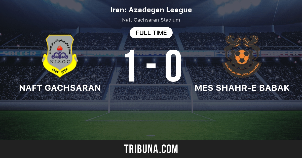 Naft Gachsaran vs Mes Shahr-e Babak: Marcador en vivo, Retransmisión y ...