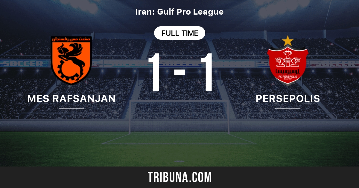 Mes Rafsanjan vs Persepolis: Live Score, Stream and H2H results 1/1 ...