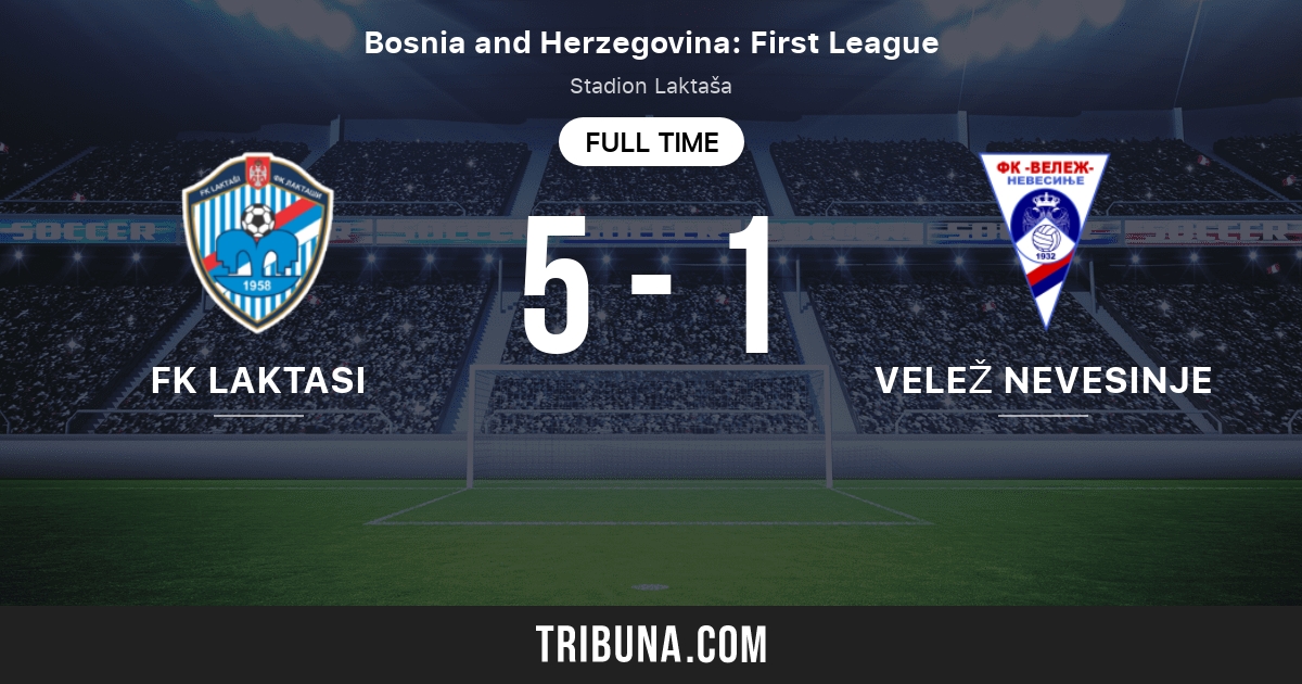 FK Laktasi vs FK Velež Nevesinje: Score en direct, Stream et résultats ...