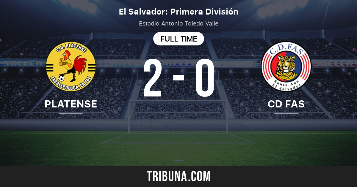 CD Platense Municipal Zacatecoluca vs CD Fas: Marcador en vivo ...