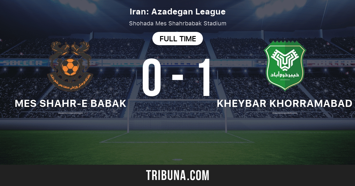 Mes Shahr-e Babak vs Kheybar Khorramabad: Standings in Azadegan League ...