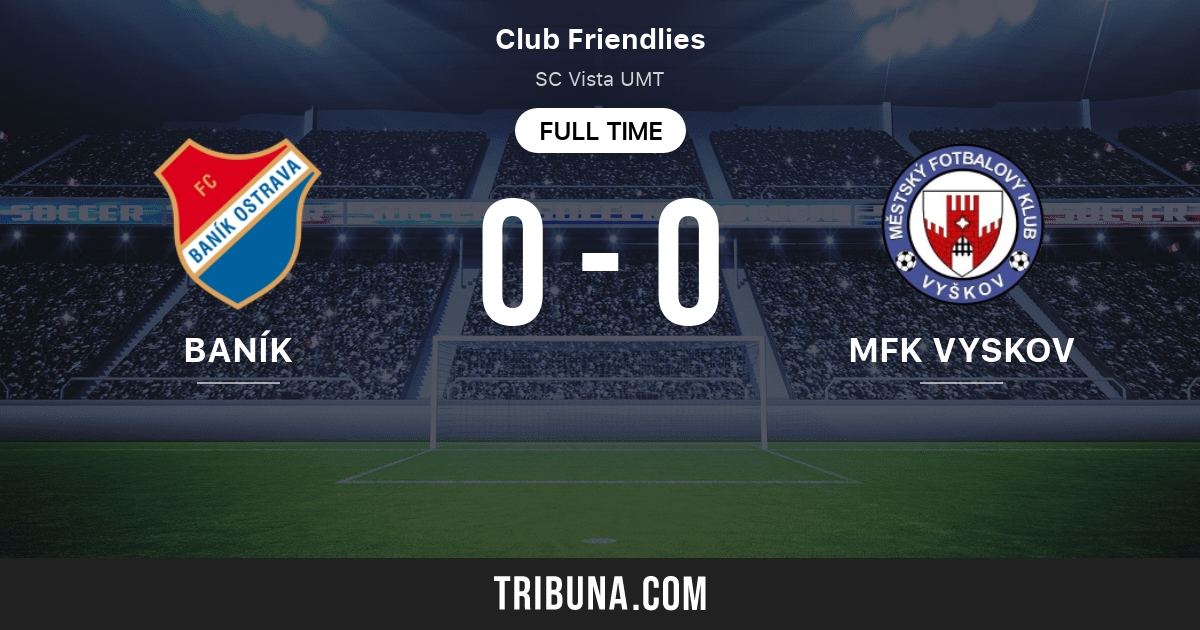 FC Banik Ostrava vs MFk Vyskov: Head to Head statistics match - 1/20 ...