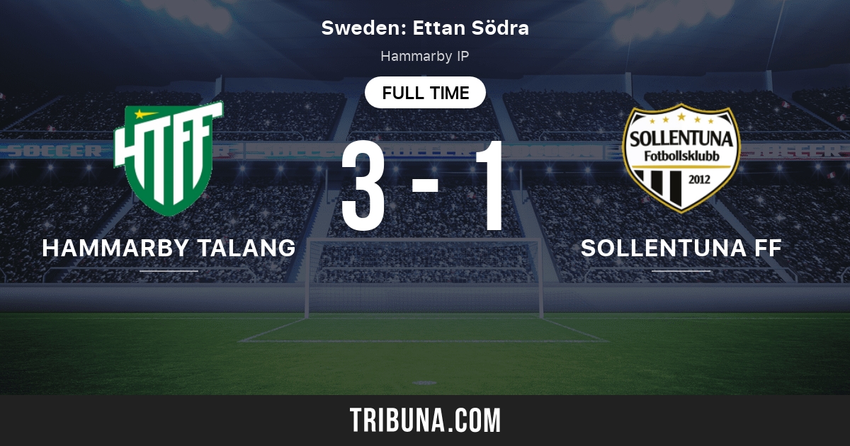Hammarby Talang vs Sollentuna Utd FF: Marcador en vivo, Retransmisión y enfrentamientos directos ...