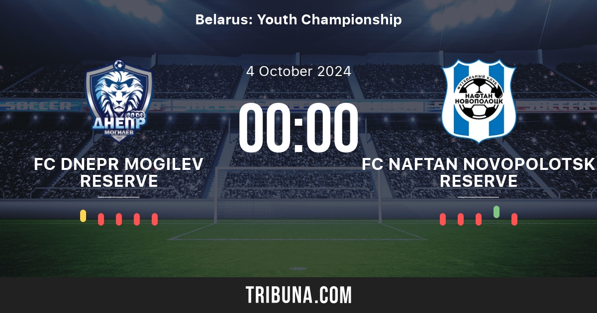 Dnepr Mogilev Res. vs Naftan Res.: Head to Head statistics match - 10/4/2024. Tribuna.com