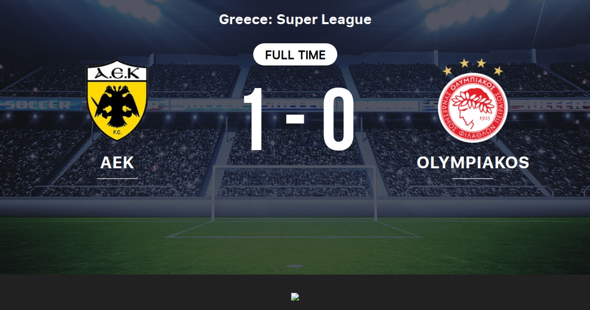AEK vs Olympiakos: estadísticas del enfrentamiento directo - 3/31/2024 ...
